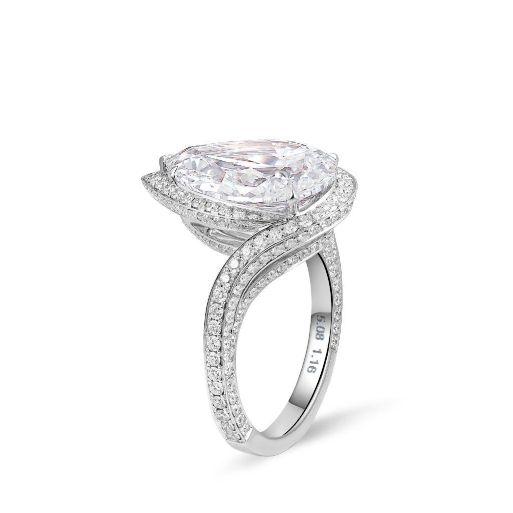 5ct Pear Shape Twisted Band Ring – Home | GemmaFineJewelry